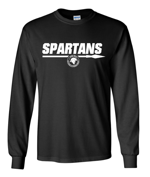 Spartans Long-Sleeve T-Shirt, Black | TechGear
